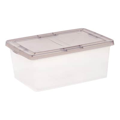 IRIS® 17qt. Clear Snap Top Storage Box with Gray Lid | Michaels