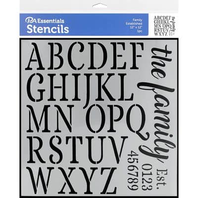 PA Essentials Family Established Stencil, 12'' x 12'' | Michaels