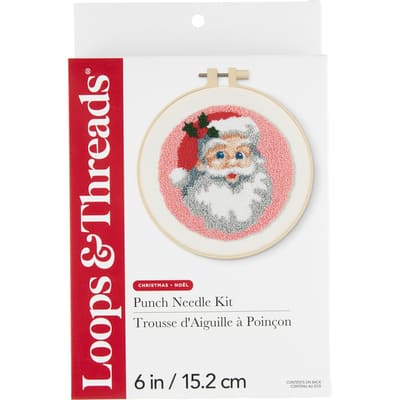 6" Santa Punch Needle Kit by Loops & Threads® | Michaels
