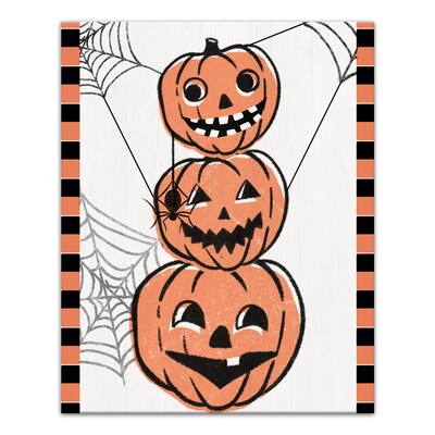 Jackolantern Stack 16" x 20" Canvas Wall Art | Michaels