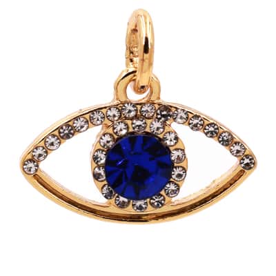 14K Gold Plated Blue Eye Charm by Bead Landing™ | Michaels