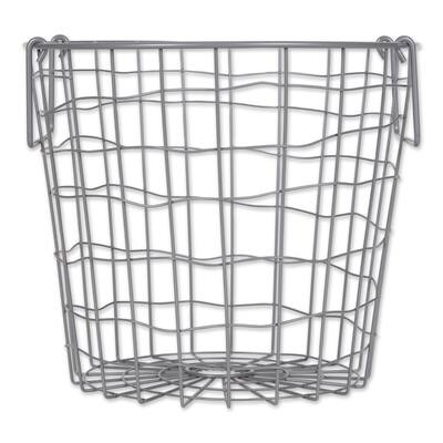 DII® Small Cool Gray Round Metal Basket | Michaels