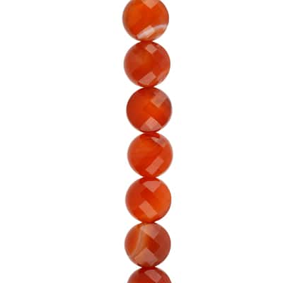 Red Faceted Agate Round Coin Beads, 8mm by Bead Landing™ | Michaels