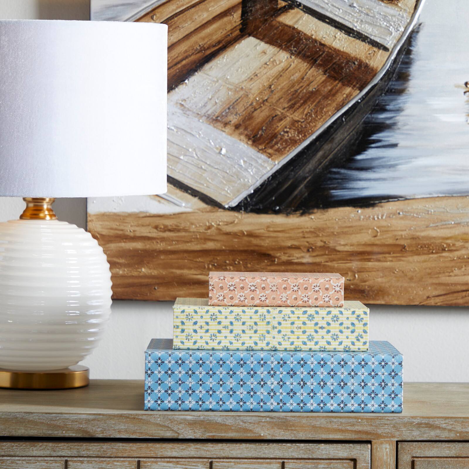 Floral Canvas Faux Book Box Set | Michaels