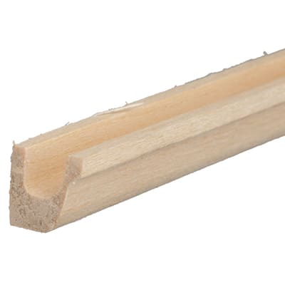 Houseworks® 3/8" x 3/8" x 24" Unfinished Wood Gutter | Michaels