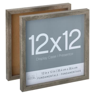 9 Packs: 2 ct. (18 total) Gray Fundamentals 12" x 12" Shadow Box by ...