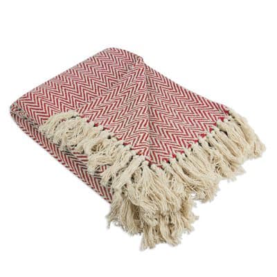 DII® Tango Red Chevron Handloom Throw | Michaels