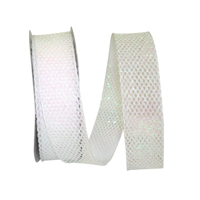 Reliant 1.5" x 25yd. Iridescent Glitter Wired Net Mesh Ribbon | Michaels