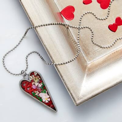 Dried Flower Heart Resin Necklace Projects Michaels