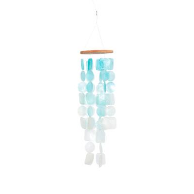 Blue Capiz shell Coastal Windchime, 24" | Michaels