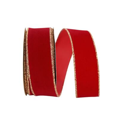 The Ribbon Roll 1.375" x 10yd. Velvet Wired Ribbon | Michaels