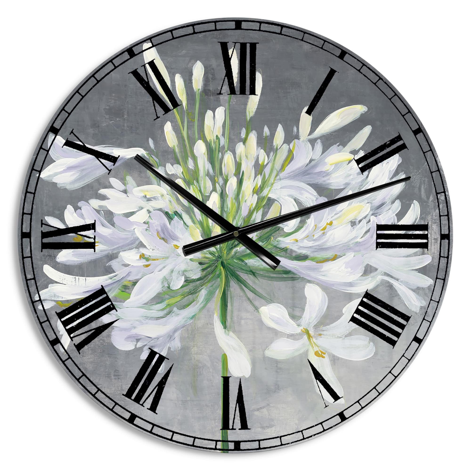 Designart 'Flower Cleome Splash I Traditional Wall Clock | Michaels