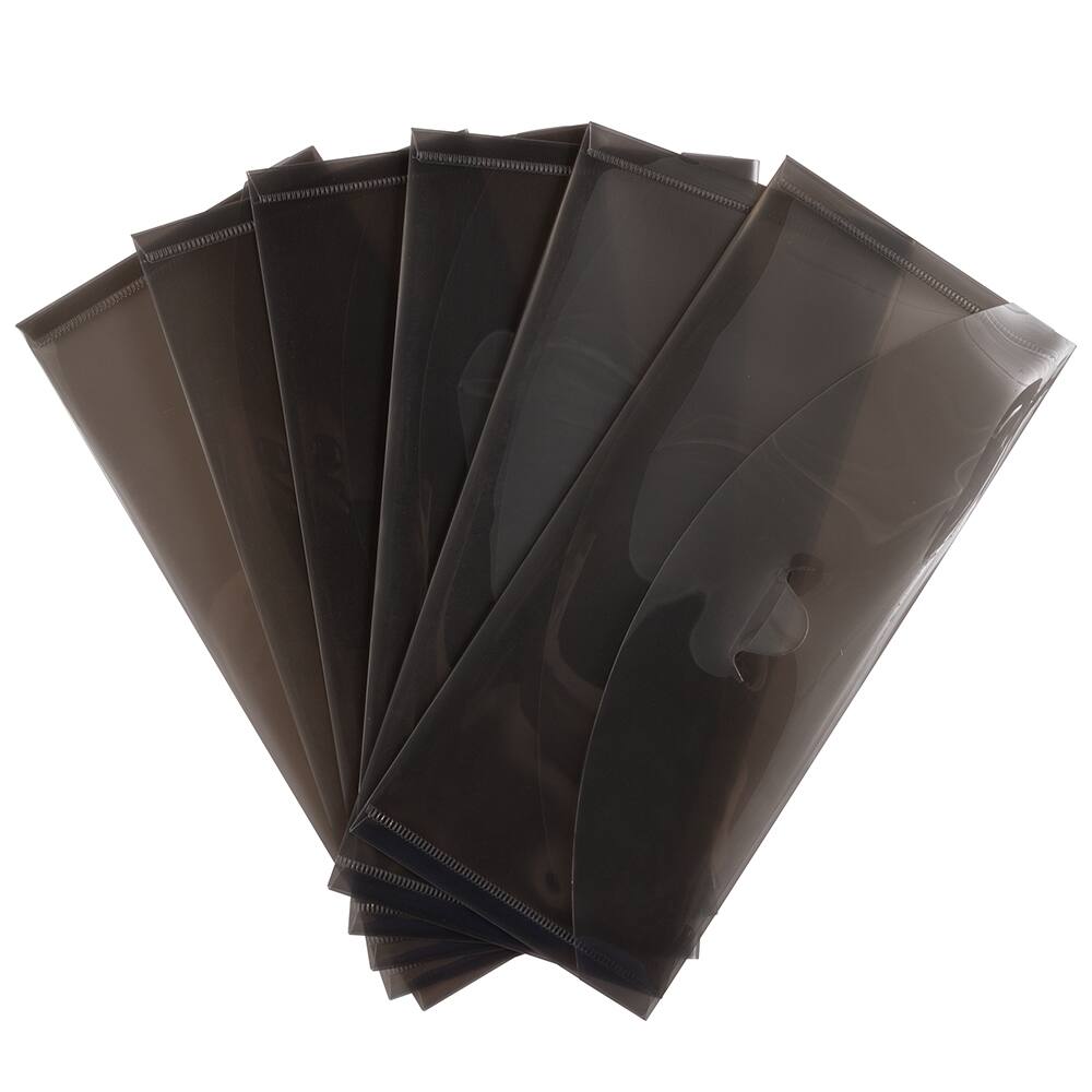 JAM Paper Smoke Gray Plastic Tuck Flap Closure 4.25" x 9.75" Envelopes ...