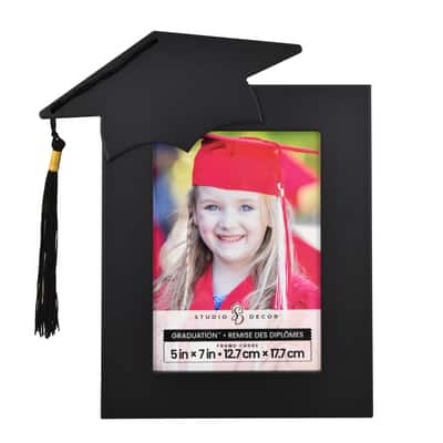 Graduation™ 5" x 7" Black Graduation Cap Frame by Studio Décor® | Michaels