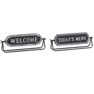 4.5" Black Metal Farmhouse Decorative Sign Set | Michaels