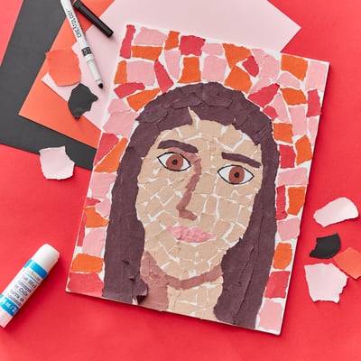 Paper Mosaic Self Portrait | Projects | Michaels