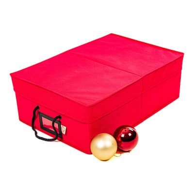 Santa's Bag 48ct. 3" Christmas Ornament Storage Box with Dividers ...