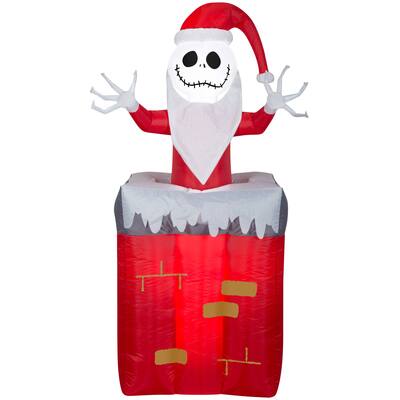 5.5ft. Animated Airblown® Inflatable Christmas Jack Skellington in ...