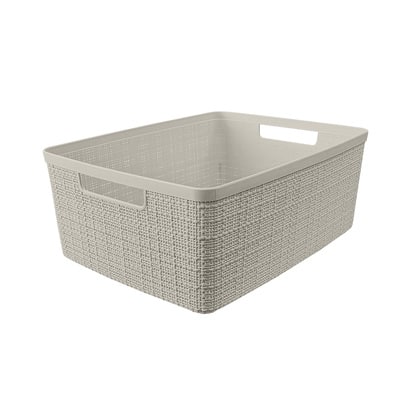 Curver® Jute Cream Plastic Storage Basket Organizer | Michaels