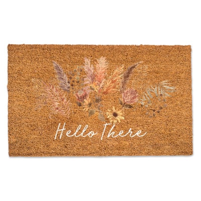 Hello There Floral Door Mat | Michaels