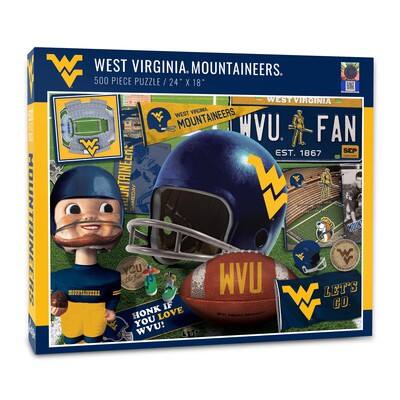 College Team Retro Series 500 Piece Puzzle, Color: West Virginia ...