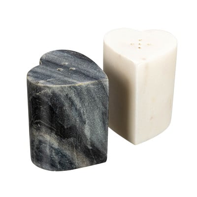 Hello Honey® Heart-Shaped Marble Salt & Pepper Shakers Set | Michaels