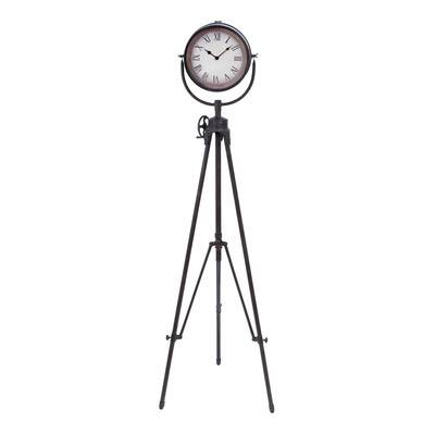 57" Black Metal Standing Industrial Clock | Michaels