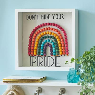 Beaded Rainbow Shadow Box | Projects | Michaels