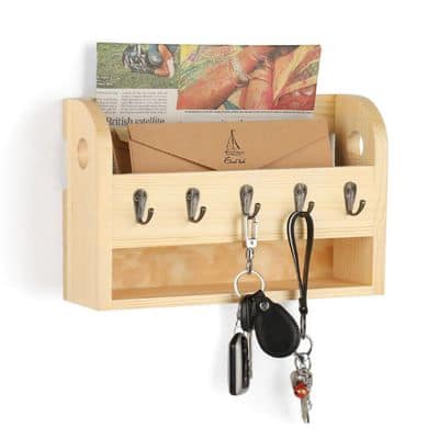 NEX™ Brown Wood Wall Mounted Mail & Key Holder | Michaels