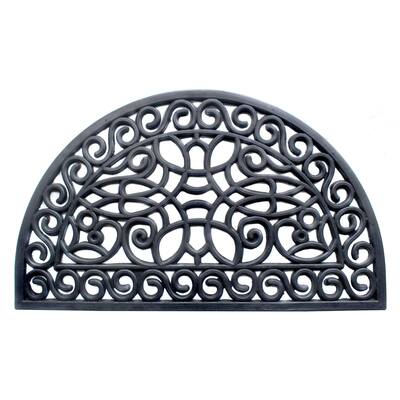 RugSmith Moulded Trellis Half-Round Rubber Doormat, 18" x 30" | Michaels