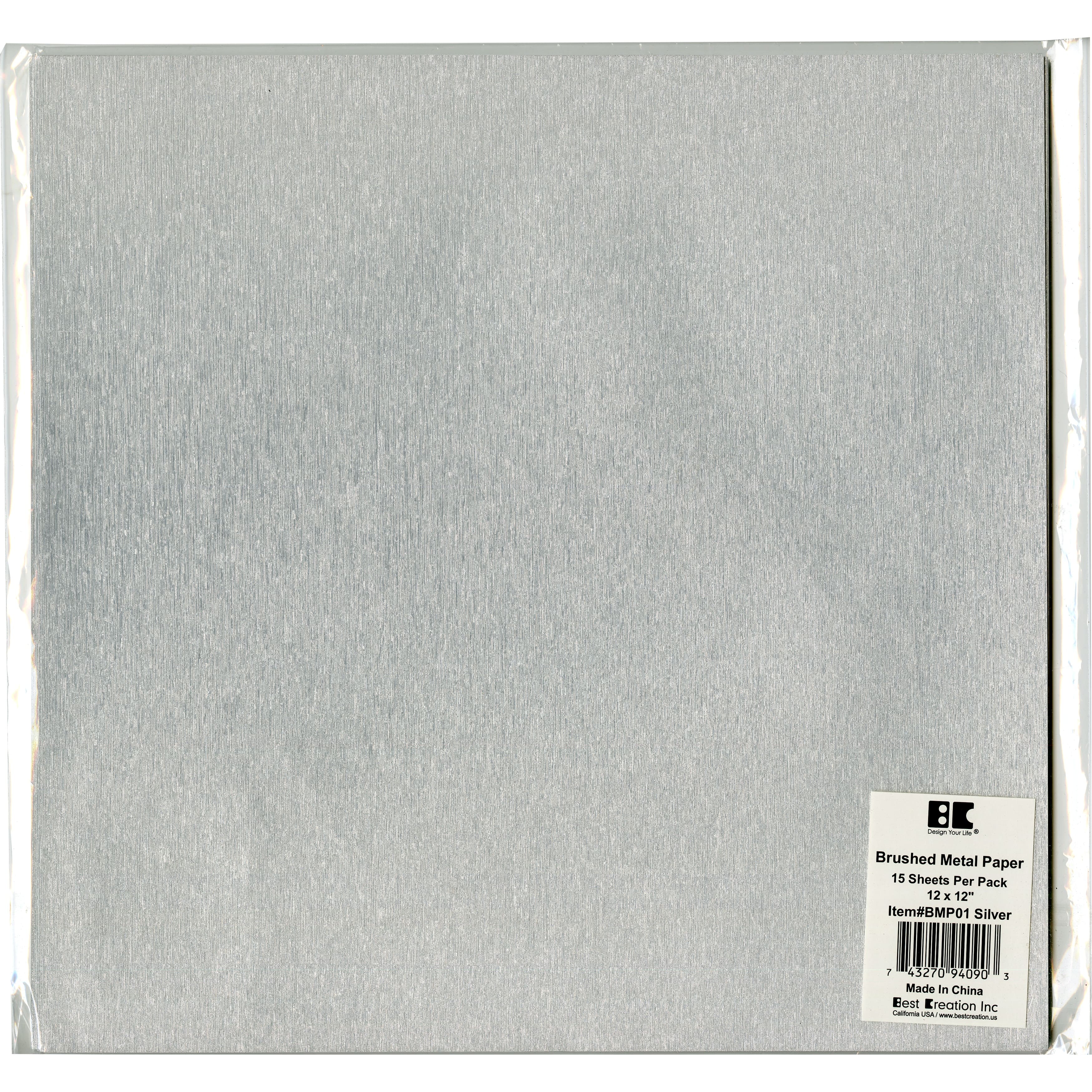 Best Creation Brushed Metal 12" x 12" Paper, 15 Sheets | Michaels