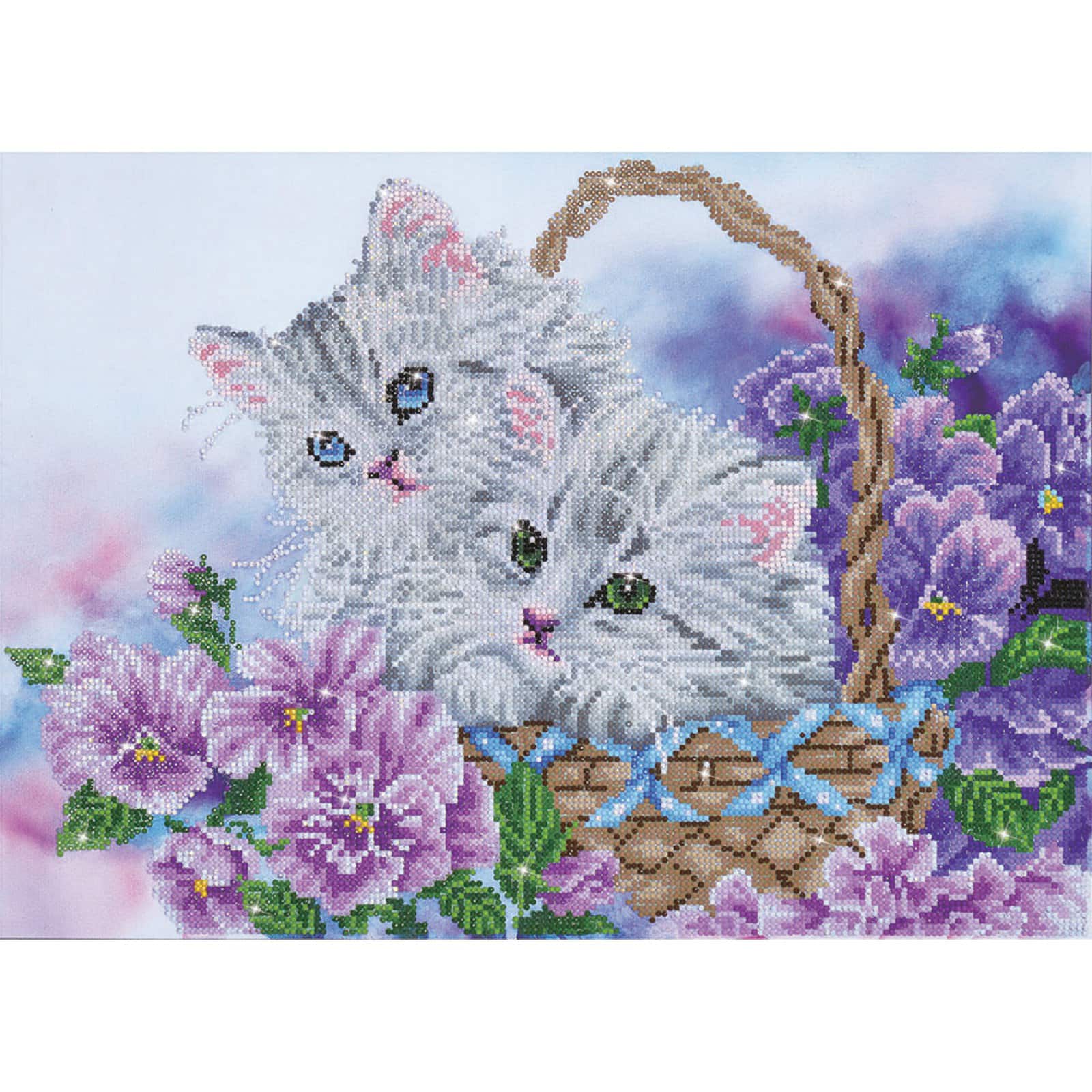 Diamond Dotz® Intermediate Kitty Basket Diamond Painting Kit | Michaels