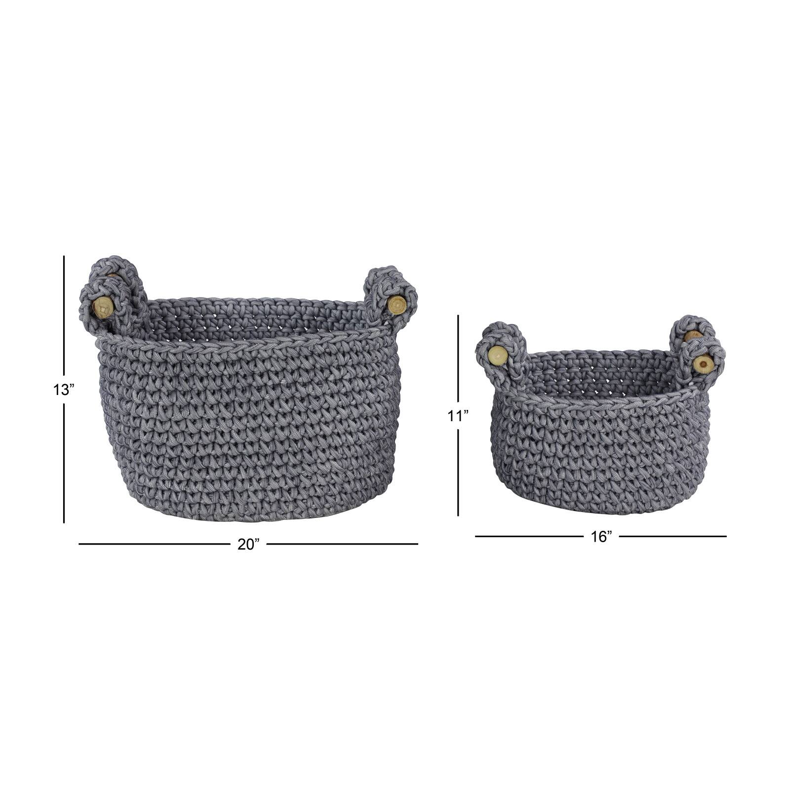 Gray Polyester Eclectic Storage Basket Set | Michaels