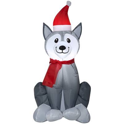 3.5ft. Airblown® Inflatable Christmas Husky | Christmas Inflatables ...