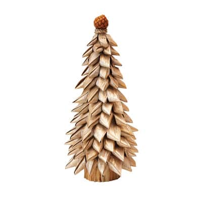 19" Natural Buri Leaf Loop Tree with Pod Decorative Tree Topper | Michaels