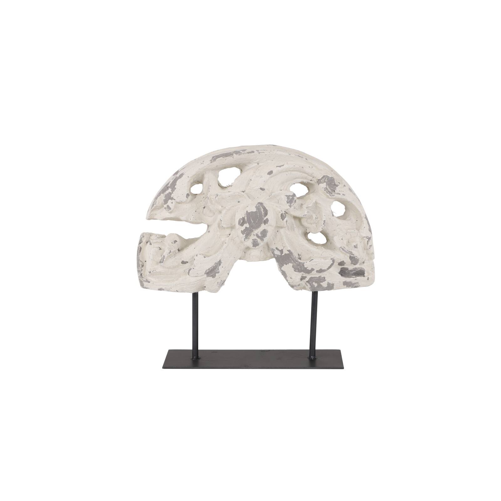 White Metal Vintage Sculpture, Abstract 15" x 15" x 4" | Accent Pieces ...