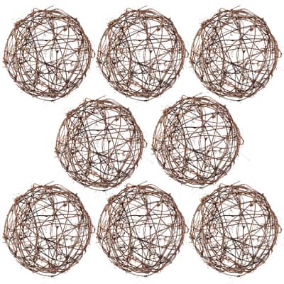 Buy in Bulk - 8 Pack: 10" Natural Grapevine Ball by Ashland® | Michaels