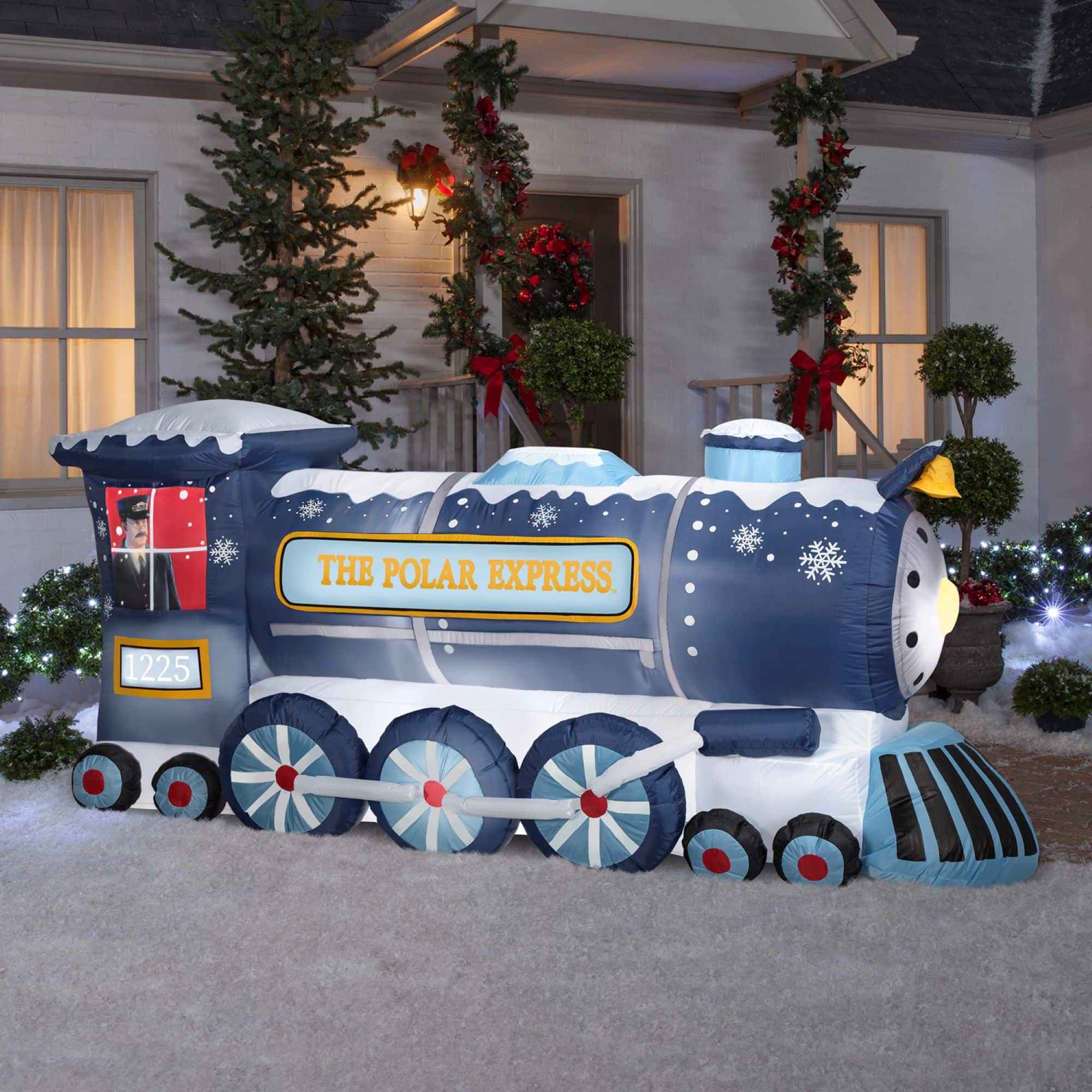 9ft. Airblown® Inflatable Polar Express Train | Michaels