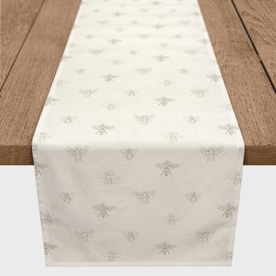 Delicate Bee Pattern Cotton Twill Runner | Michaels