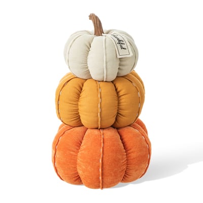 Glitzhome® 13" Fall Stacked Fabric Pumpkin | Michaels