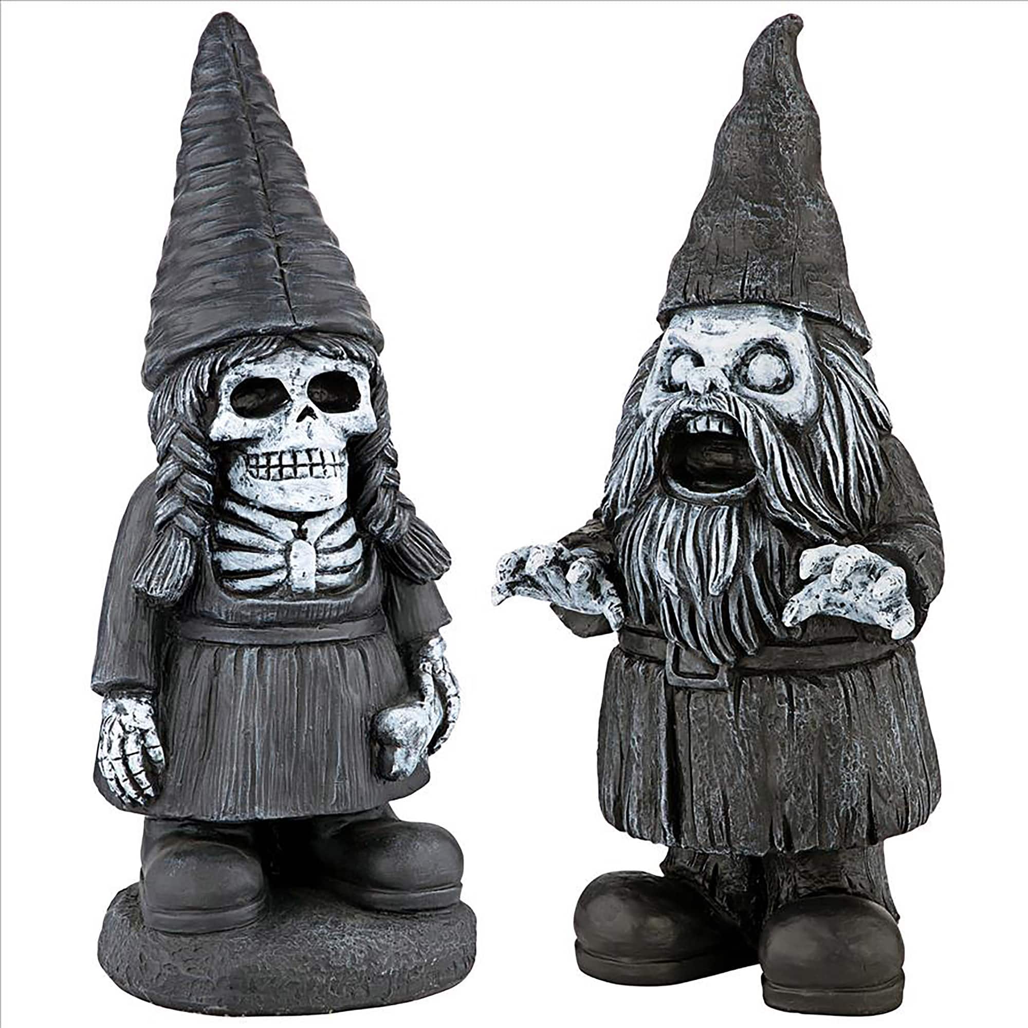 Design Toscano 15.5" Midnight & Wolfgang the Goth Zombie Statue Set ...