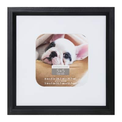 White & Black 5" x 5" Frame with Mat, Expressions™ by Studio Décor ...