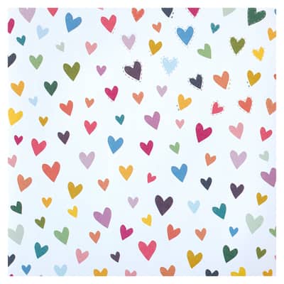 Multicolor Whimsical Hearts Cardstock Paper by Recollections™, 12" x 12 ...