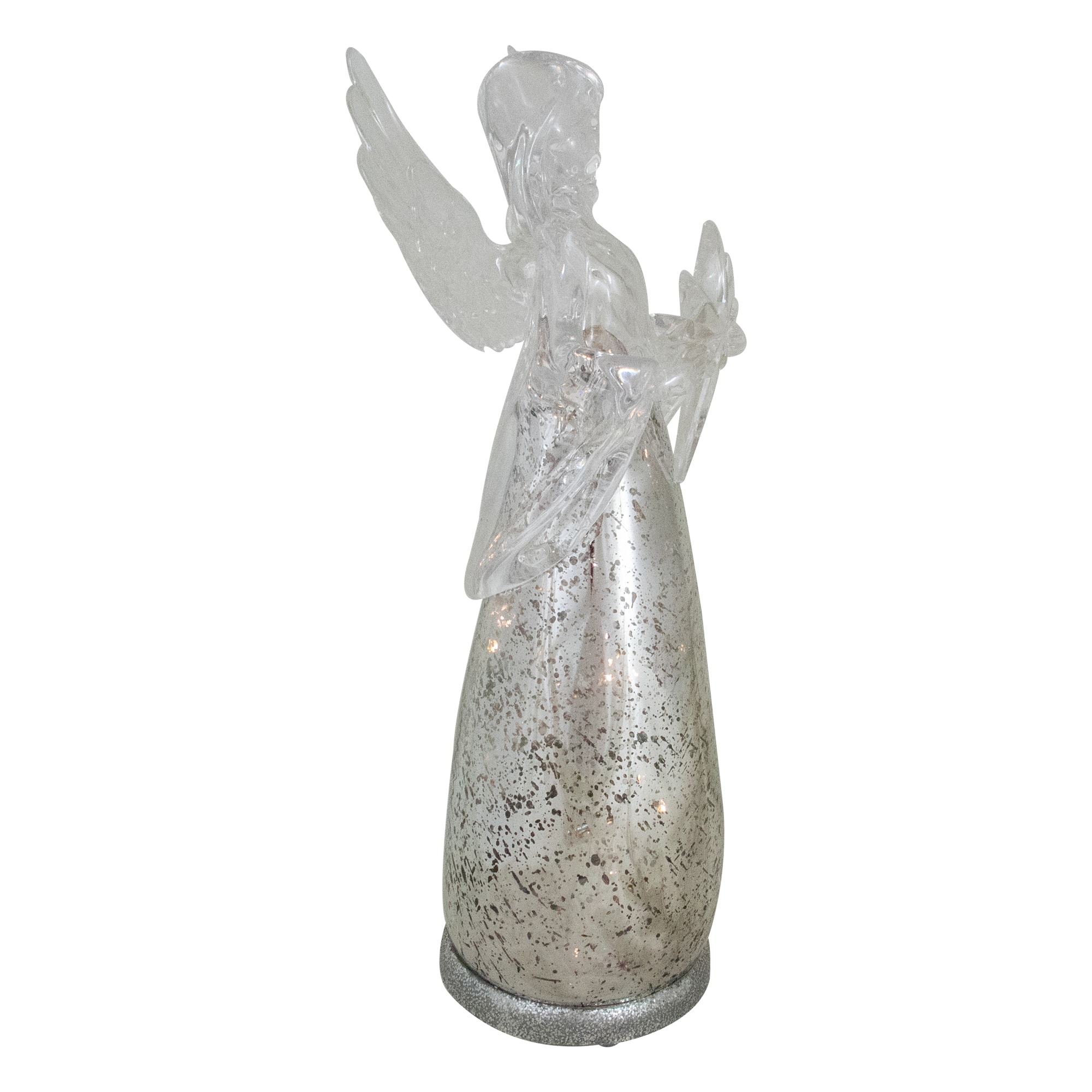 13" Lighted Angel Holding a Star Christmas Tabletop Figurine ...
