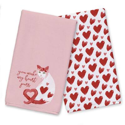 You Make My Heart Purr Tea Towel Set | Michaels