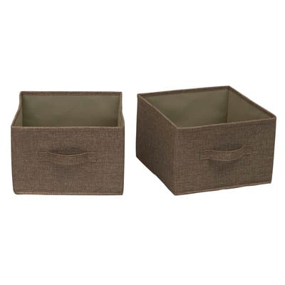 Household Essentials 11.5" Open Storage Box, 2ct. | Michaels