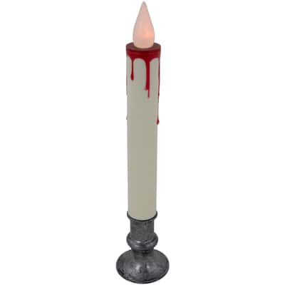 9" Flickering LED Halloween Candle Lamp with Dripping Blood Effect ...