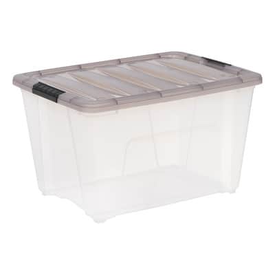 IRIS® Stack & Pull™ Clear Storage Box with Gray Lid | Michaels