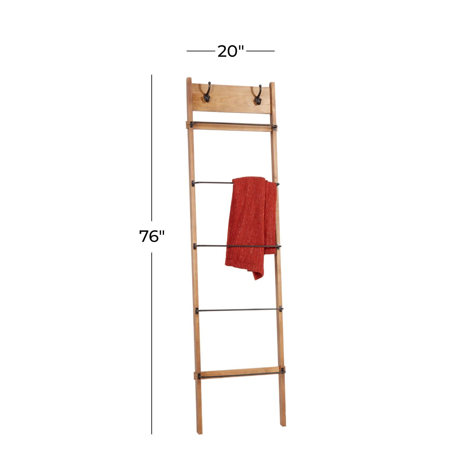 76" Brown Wood Modern Ladder | Michaels
