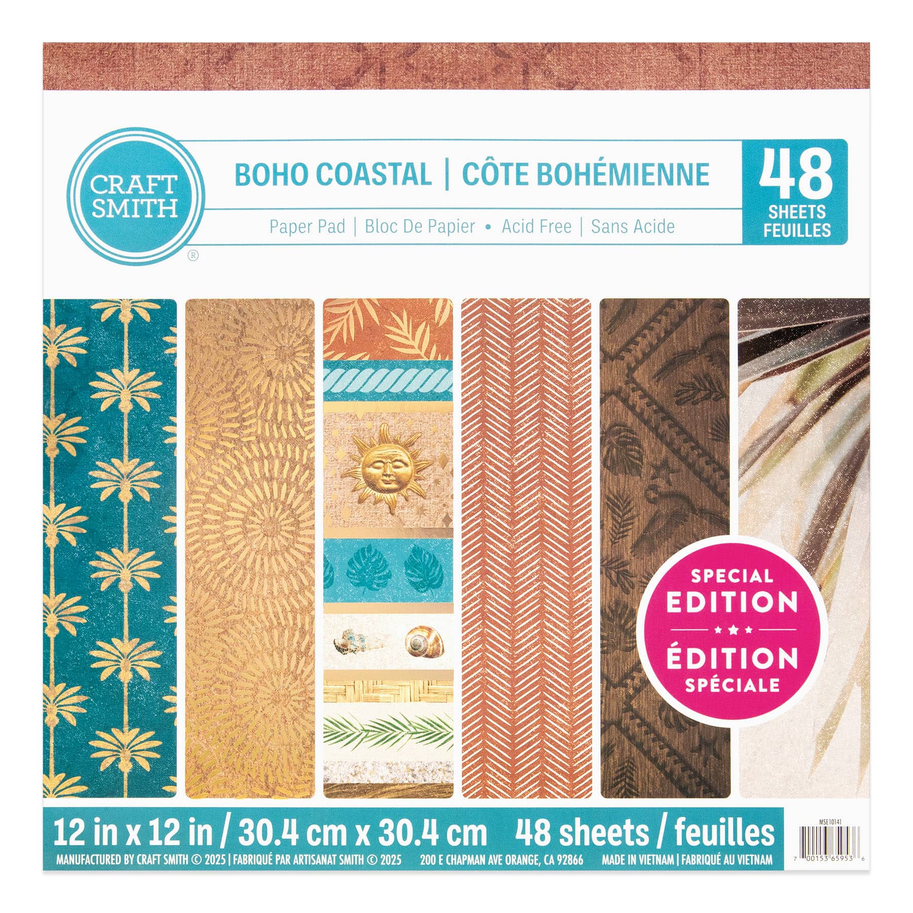 Craft Smith 12" x 12" Boho Coastal Paper Pad, 48 Sheets | Michaels